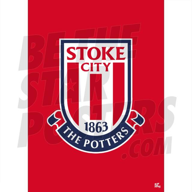 stoke City Fc Crest Poster - Officially Licensed Product A4/A3 + Framed ...