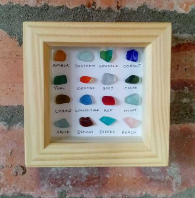 Framed Seaglass Rainbow Wall Art, Scottish Beach Glass Picture, Rarity ...