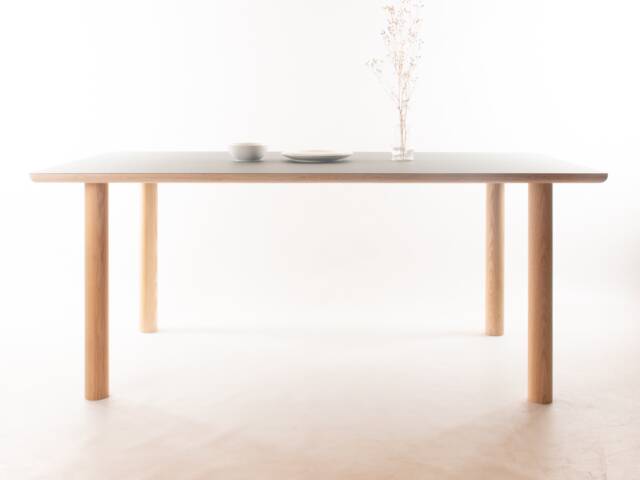 Kobe Wide Dining Table // 6 People/Desk Solid Ash Dowel Legs Birch ...