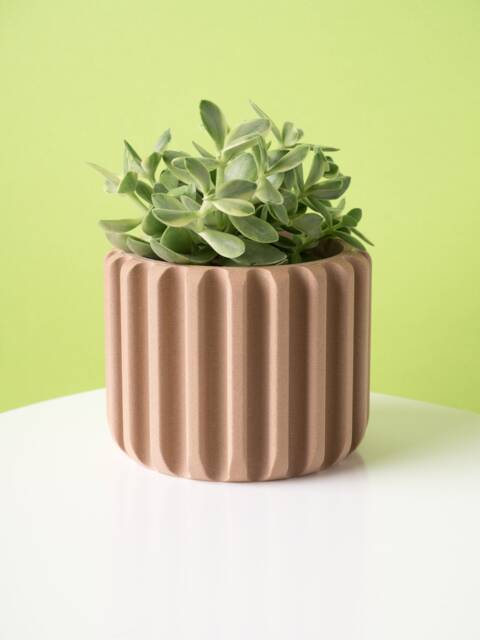 Modern Wood Planter Column - Minimalist Indoor Plant Pot Uniquely ...