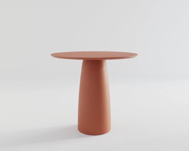 Kopar Round Terracotta Colour Dining Table D850 by Etsy | ufurnish.com