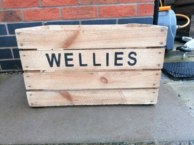Welly Boot Rack & Shoe Wooden Storage Box Apple Crate - Wellies by Etsy | ufurnish.com