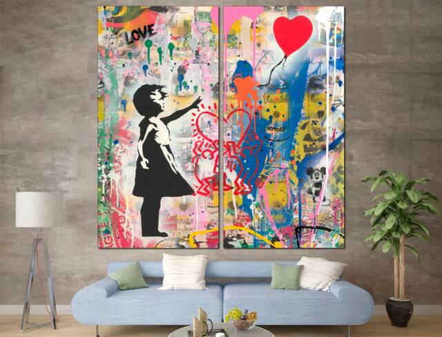 Balloon Girl Art Contemporary Canvas Print by Etsy | ufurnish.com