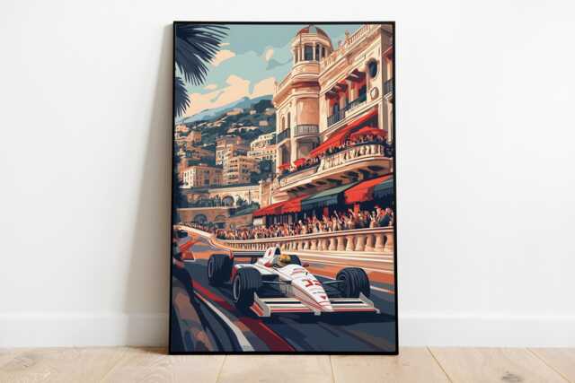 Classic F1 Monaco Poster - Hotel De Paris Monte Carlo A3 A2 A1 A0 ...