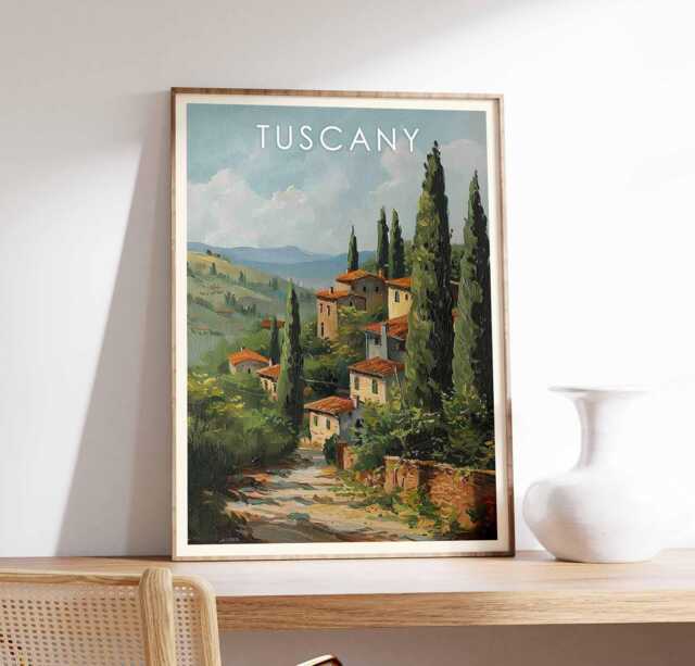 Tuscany Print Italian Countryside, Rolling Hills Art by Etsy | ufurnish.com