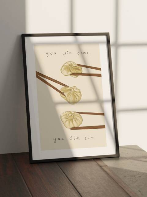 Dim Sum Print, Dumpling Poster, Wall Art, Asian Food Decor, Kitchen ...