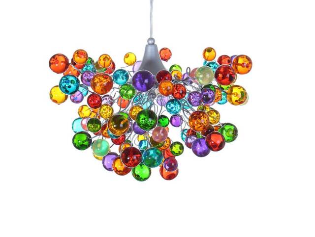 Chandelier With Colorful Bubble, Modern Ceiling Light Fixture Bubbles ...