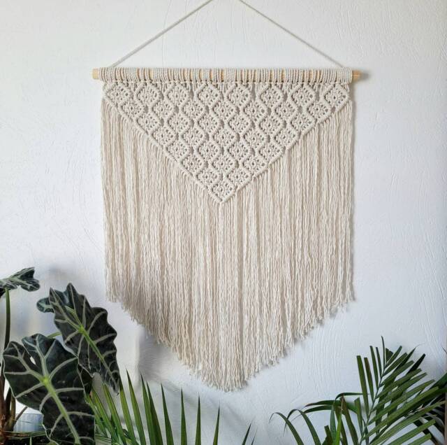 Large Macrame Wall Hanging, Big Knitted Decor Boho Home, Unique Modern ...