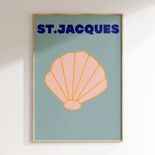 Coquilles Wall Art, Seashell Print, Nautical Sea Life, Seaside Style ...