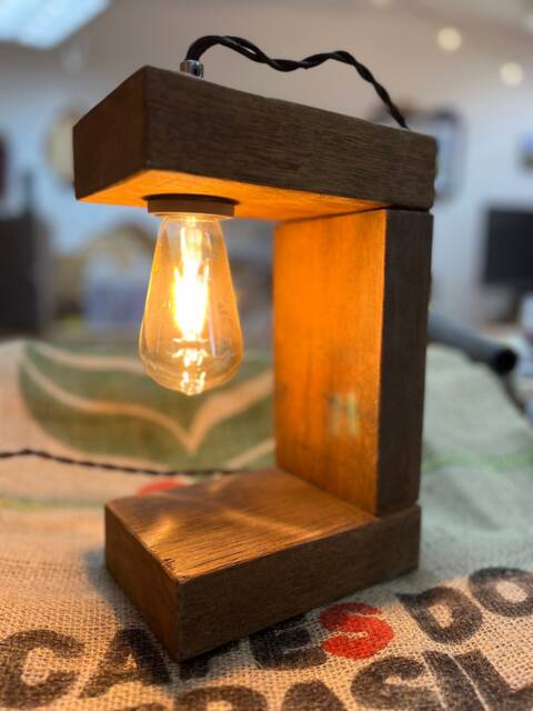 Handmade Pier Decking Upcycled Desk Lamp Eco Reclaimed Rustic Chic Coastal Brighton Sussex ...