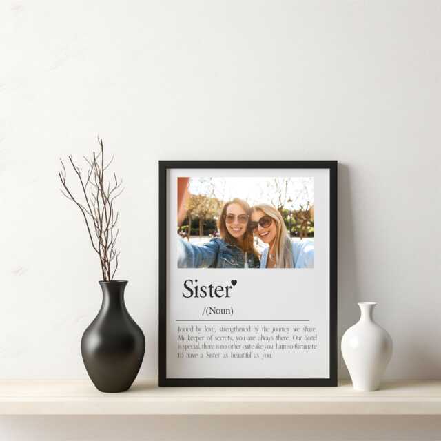 Sister Personalised Photo Framed Poem Print Friend Verse Frame ...