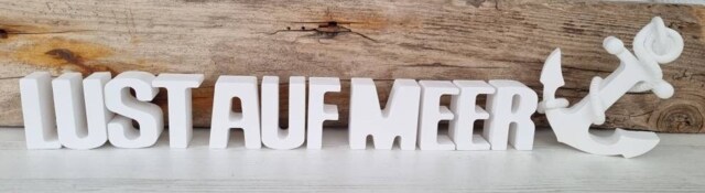 Lust For Sea + Anchor Lettering Letters, White, Decoration, Maritime ...