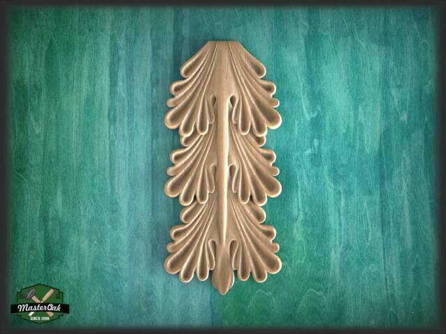 Acanthus Leaf Drop Onlay, Furniture Wooden Applique Unpainted, Home ...