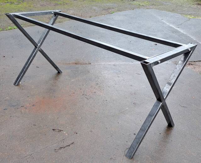 x Design Metal Table Frame Retro Industrial Steel Desk Bar Breakfast ...