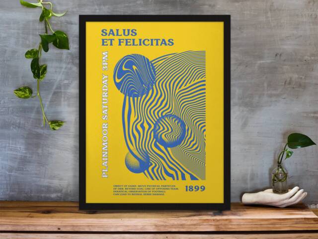 Torquay United Football Club Inspired Psychedelic Art Print in Team ...