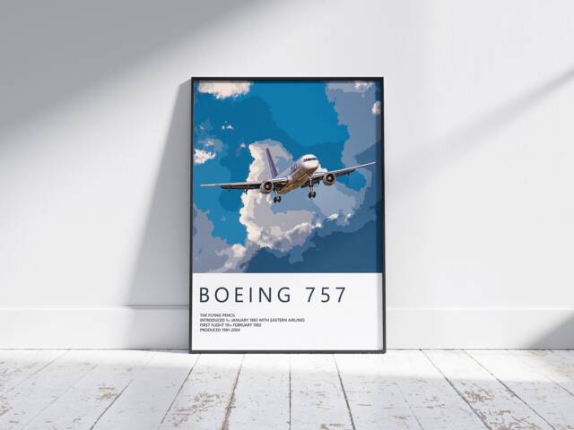 Fedex Boeing 757 Poster, Gift For Pilot, Aviation Poster, Artwork, Gift ...