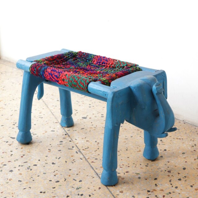 Handmade Wooden Elephant Stool Chair For Decoration Wooden Colorful ...
