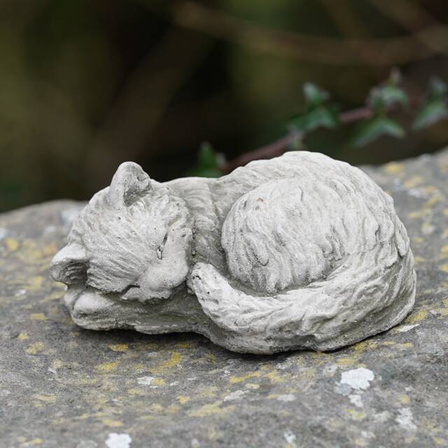 Kitty Cat Statue - Reconstituted Stone Animal Concrete Garden Ornament ...