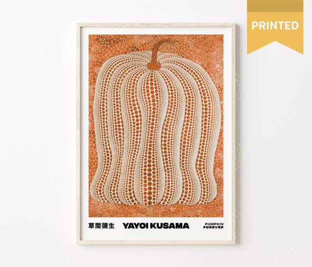 Yayoi Kusama Art Print, Pumpkin Poster, Japanese Dot Art, Printed ...