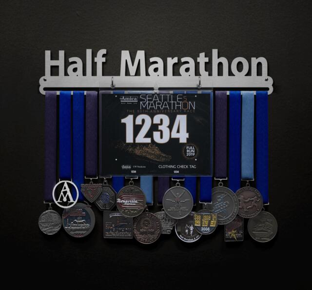 Half Marathon - Bib + Medals Display Your Bibs With Medals by Etsy ...