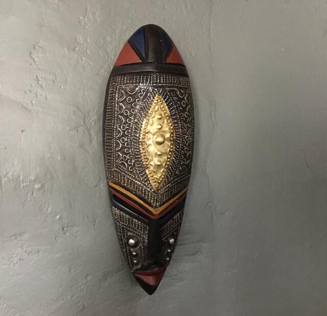 African Wooden Mask For Wall, Wall Hanging Mask, Wall Decor Art, Unity ...