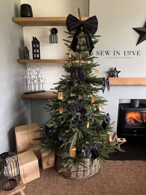 Luxury Handmade Black Velvet Christmas Tree Bow Collection by Etsy ...