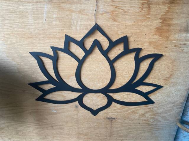 Lotus Flower Wall Art, Home Decor, Yoga Room Handcrafted Plasma Cut ...