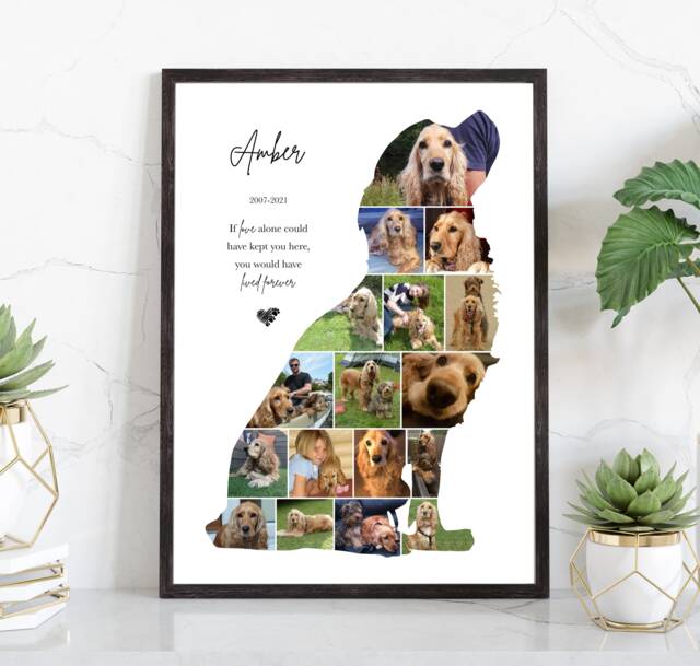 Cocker Spaniel Photo Collage Custom Pet Memorial Gift by Etsy ...