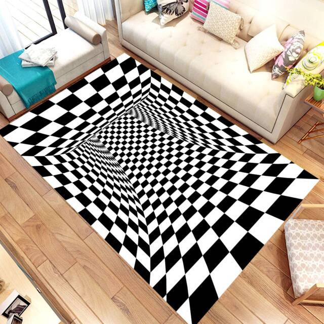 3D Vortex, Illusion Rug, For Living Room Rug, Fan Carpet, Area Rug, Non ...