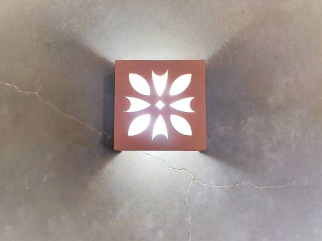 Handmade Terra Cotta Wall Sconce Modern Arabesque Led Lighting by Etsy ...