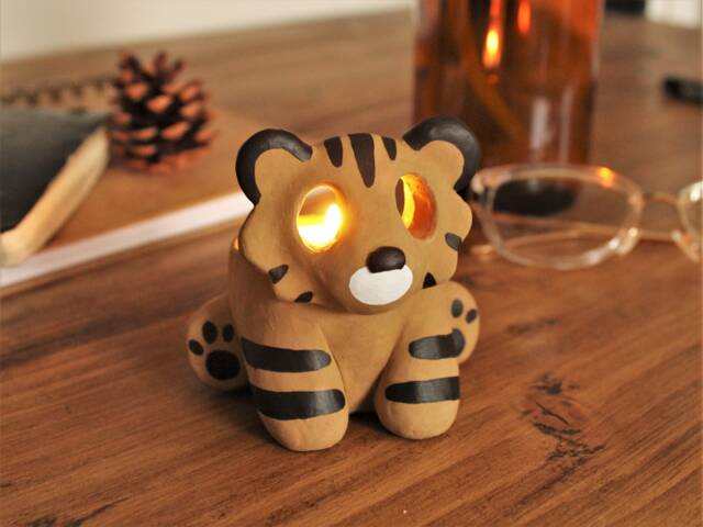 Tiger Candle Holder - Tealight Ceramic Animal Cute Gift by Etsy ...