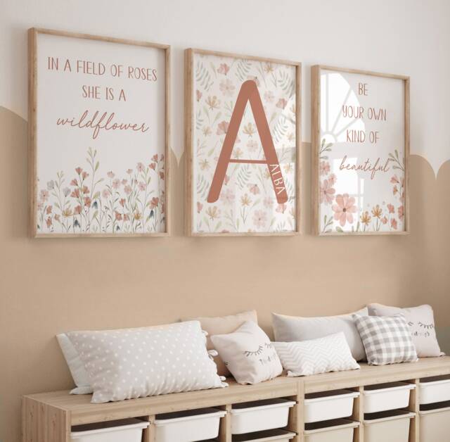 Girls Bedroom Prints, Girls Room Decor, Girl Wall Art, Nursery Decor ...