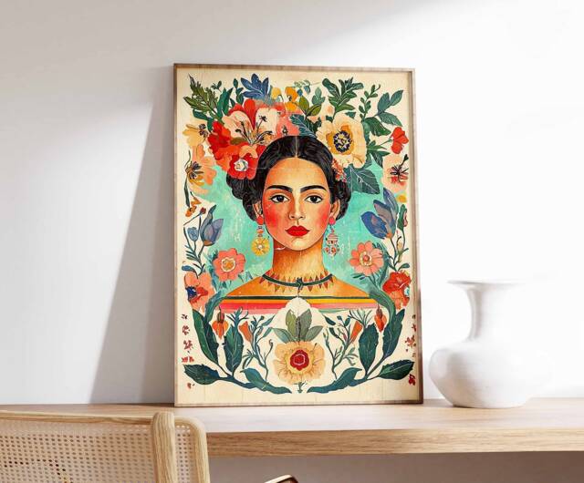 Vintage Mexican Poster, Prints, Decor, Traditional Latin Floral Print ...