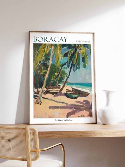 Boracay Poster, Travel Print, Tropical Decor, Botanical Wall Art ...