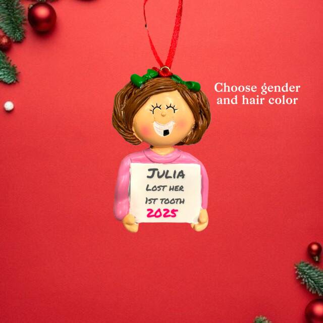Personalized Lost First Tooth Ornament - Custom Fairy Keepsake Child's ...