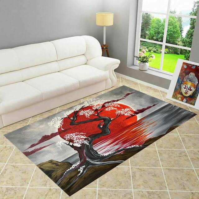 Japanese Rug, Japan Area Rug, Designer Rug, Living Room Rug, Themed Rug ...