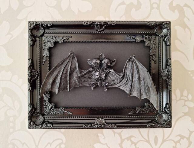 Unique Gothic Halloween Mummified Two-Headed Vampire Bat Faux Taxidermy ...