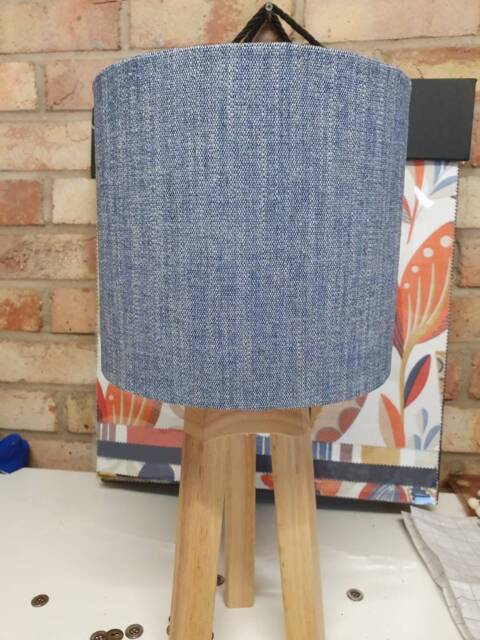 Plain Demin Drum Lampshade Fabric Design Lamp Drum by Etsy | ufurnish.com