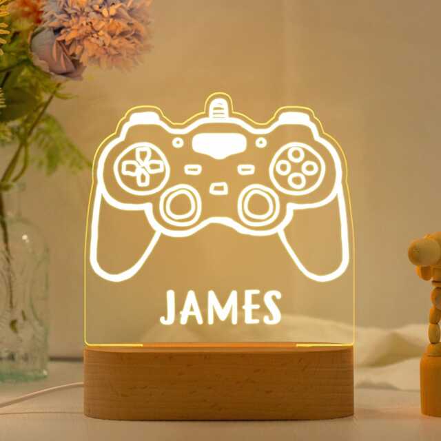 Personalized Game Console Night Light, Custom Desk Lamp, Gamer Room ...