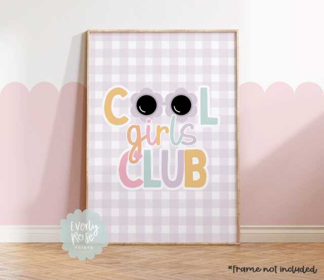 Retro Print, Cool Girls Club, Checkered Groovy Style, Feminism ...