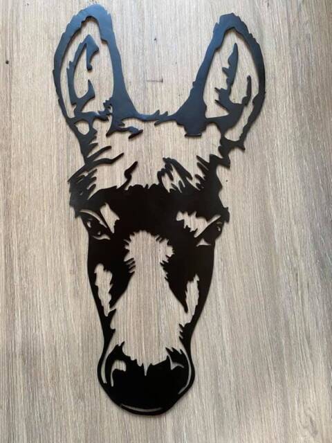 Donkey, Wall Art, Metal Wall Hanging, Home Decoration, Garden, Donkey ...