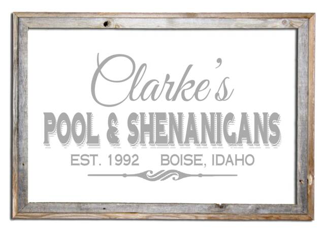 Personalized Game Room Sign-Large Mirror-Pool Hall Mirror-Custom ...