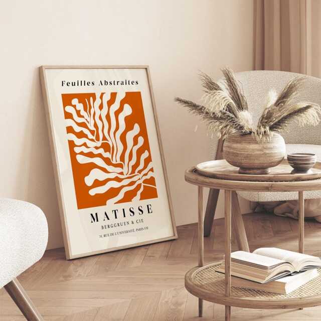 Burnt Orange Matisse Print, Henri Matisse, Abstract Wall Art, Modern ...