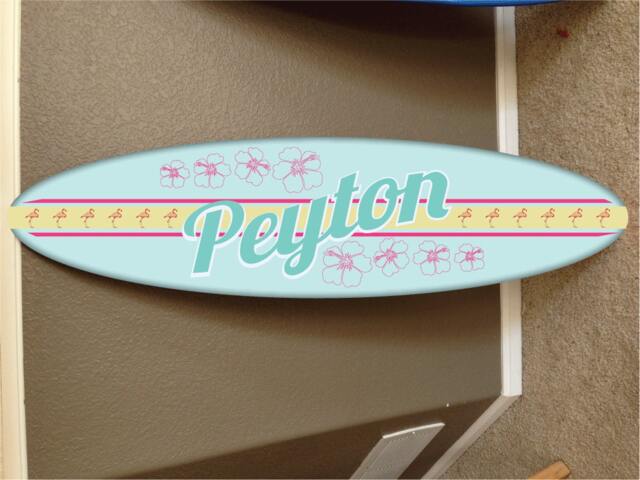 Custom Surfboard Wall Decor Hawaiian Beach Theme, Personalized Name by ...