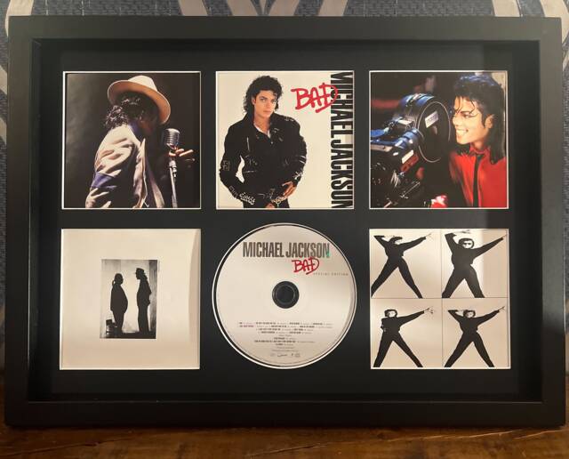 Michael Jackson - Bad Cd Wall Display Frame Not Included by Etsy ...