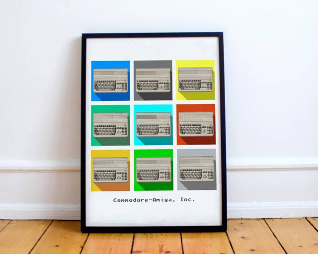 Commodore Amiga Pixel Art Print Retro Gaming Montage by Etsy | uFurnish.com