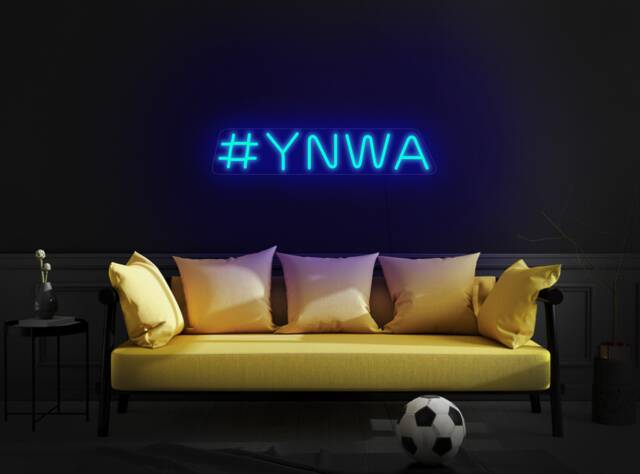 Ynwa Neon Sign, Ynwa Song, You'll Never Walk Alone Wall Art, You'll ...