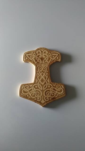 Viking Decorative Engraving, Wall Decoration, Laser Engraving On Wood ...