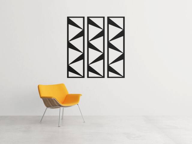 Metal Wall Art Triptych Panel, Metal Decorative Triptych, Metall Panel ...