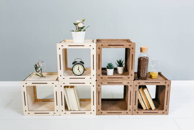 Square Shelves, Loft Shelf, Geometric Shelves, Custom Bookcase ...